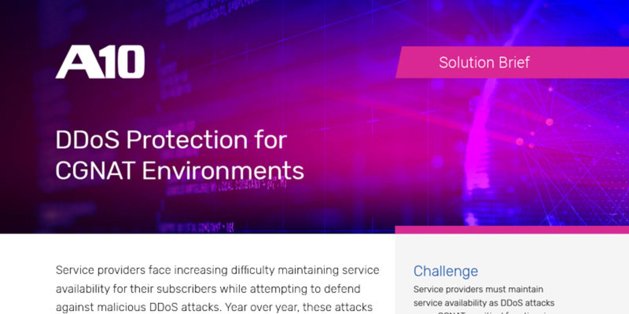 Solution Briefs | A10 Networks